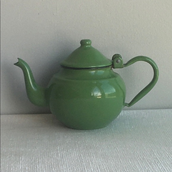 Kitchen | Vtg Mcm Enamel Tea Pot | Poshmark